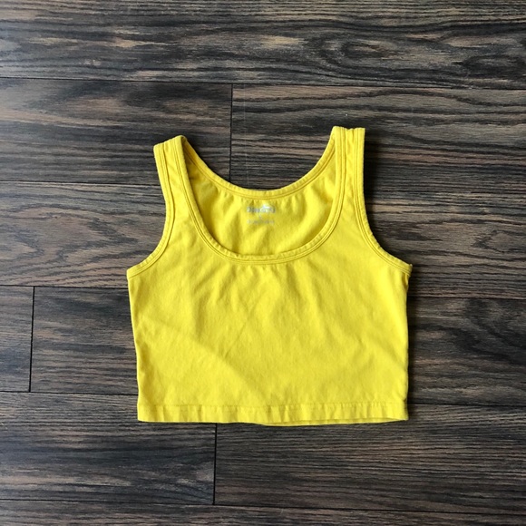 Tops | Yellow Crop Tank | Poshmark
